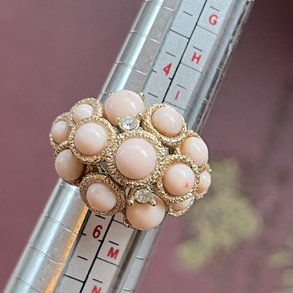 Avon | Jewelry | Vtg Avon Signed Cottagecore Light Pink Plastic Gold ...